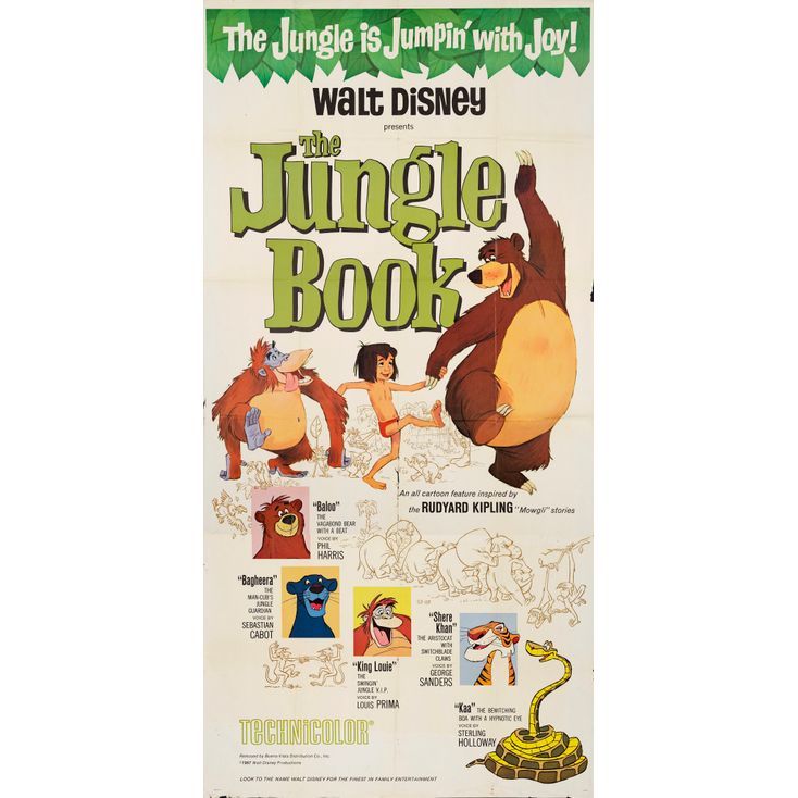 766. Three Sheet (41 x 83 ); Very Good Folded ### THE JUNGLE BOOK (1967)
