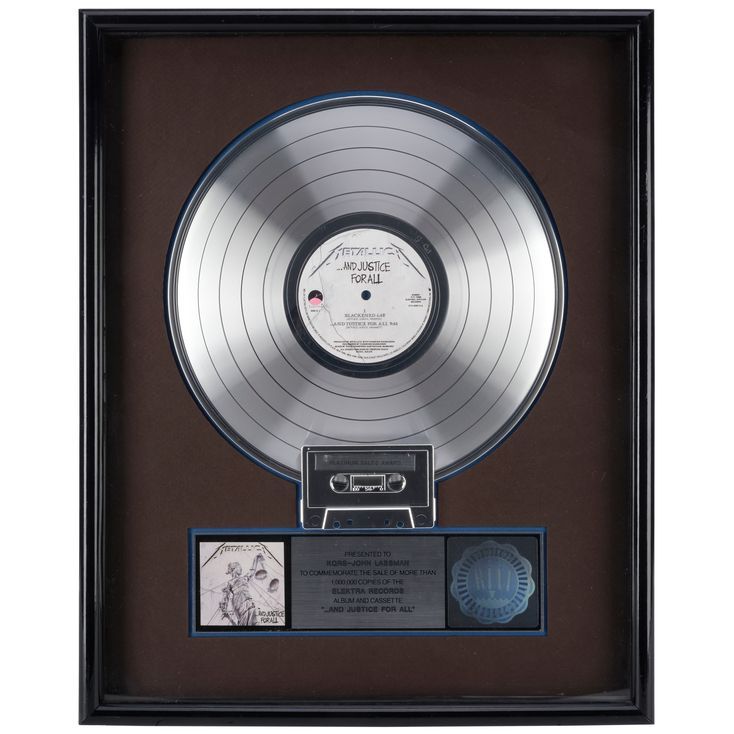 210. . . .And Justice for All Platinum Disc Award Presented to John ...