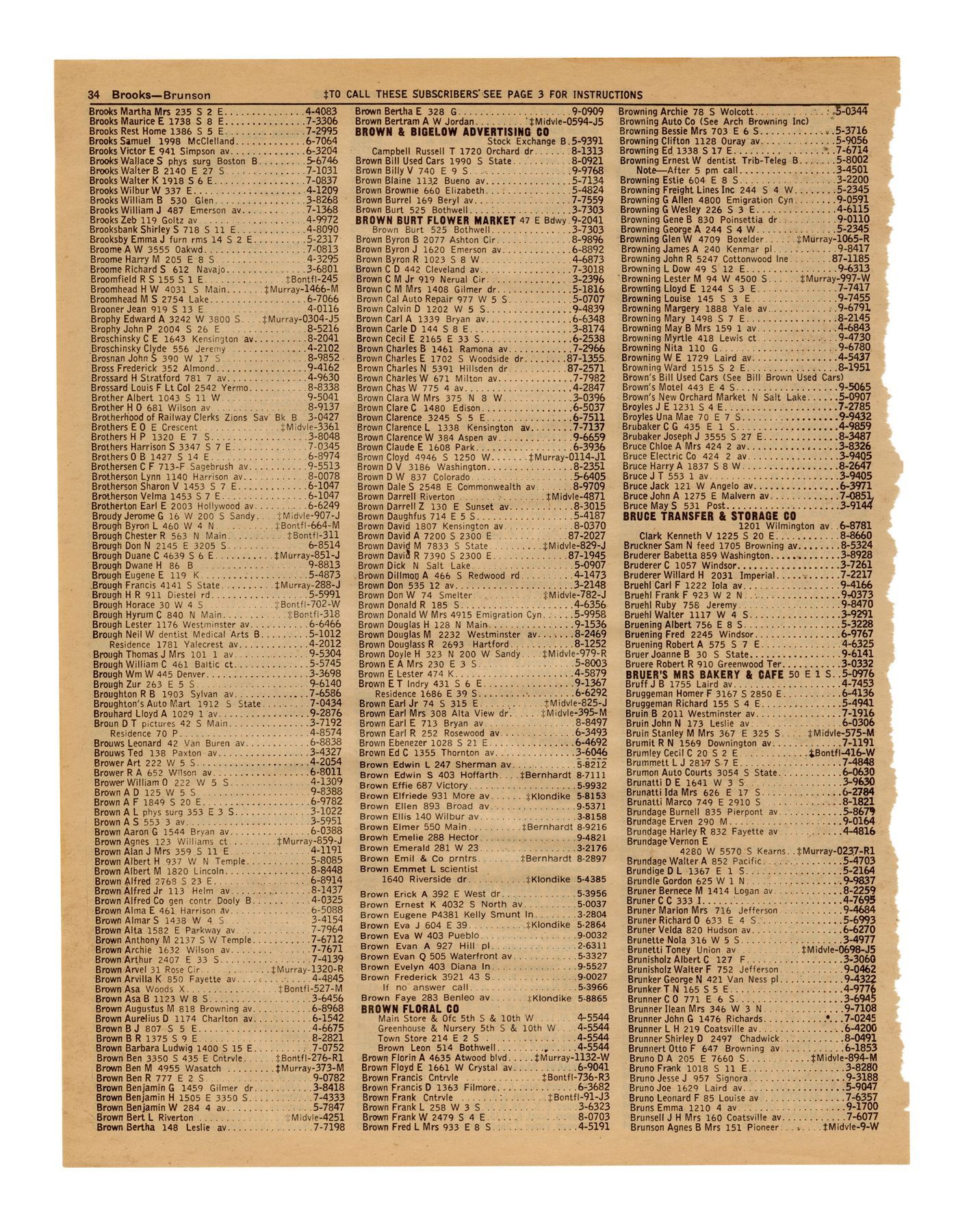 467. Loose Phone Book Page with Dr. Emmett Brown's (Christopher Lloyd ...