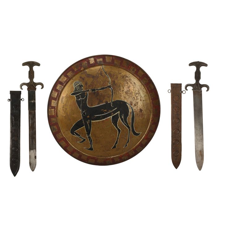 Lot 163. Argonaut SFX Retractable Sword, Argonaut Hero Metal Sword with Scabbard, and Centaur ...