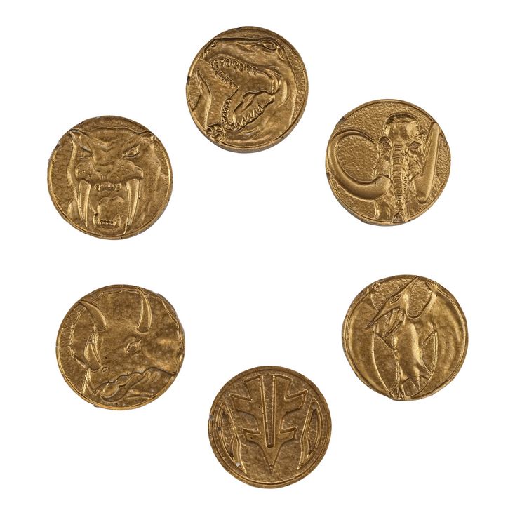 Lot 1494A. Set of Six Production-made Power Coins | MIGHTY MORPHIN ...
