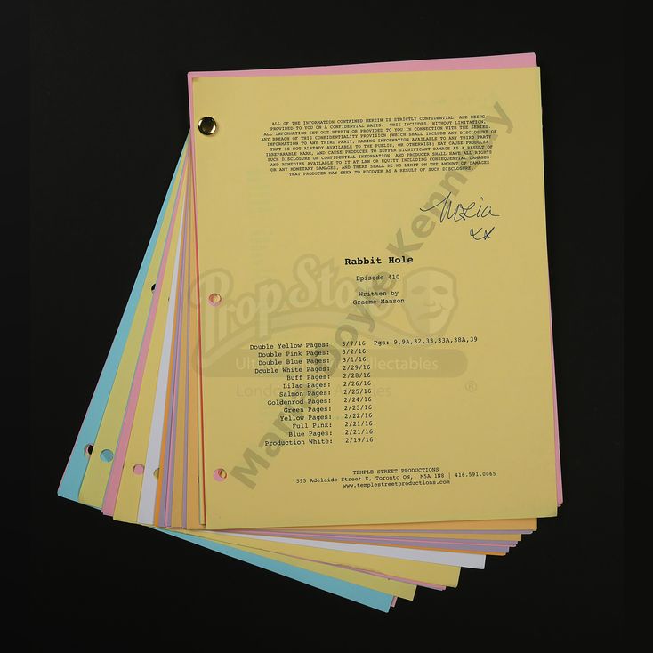Autographed Production Script (Season 4) Episode 4.10 | ORPHAN BLACK ...