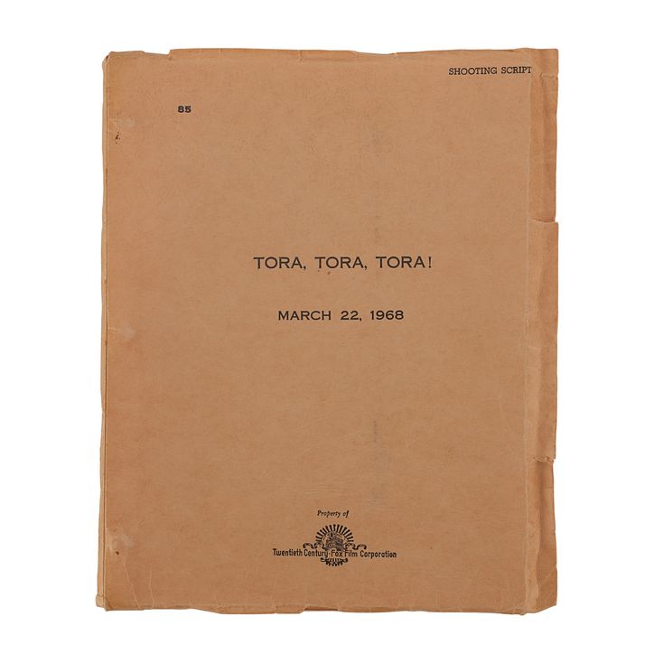 Lot # 953: TORA! TORA! TORA! (1970) - Shooting Script