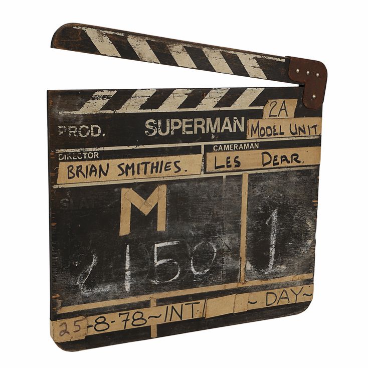 Lot 407 - Model Unit Clapperboard | SUPERMAN (1978)