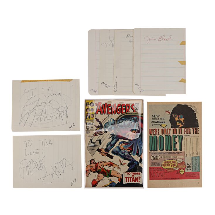 Lot 517. Six Autographed Pages, The Avengers Comic Book Issue 50 and ...