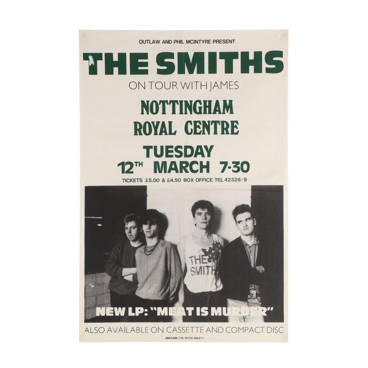 396. 1985 Nottingham Royal Centre Concert Poster ### THE SMITHS
