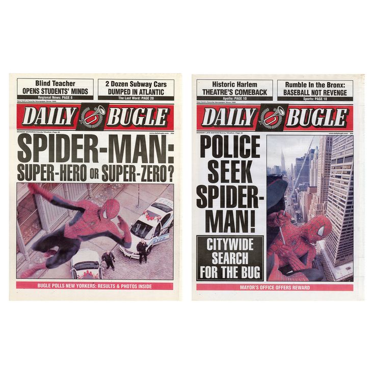 1398. Pair of Daily Bugle Newspaper Covers | SPIDER-MAN (2002)