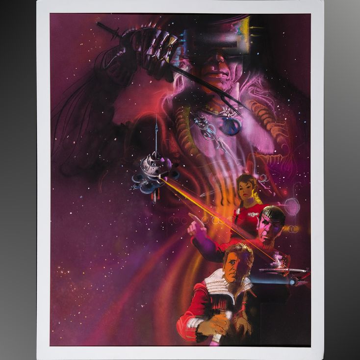 337. Matted Hand-Painted Bob Peak Poster Comp | STAR TREK II: THE WRATH ...