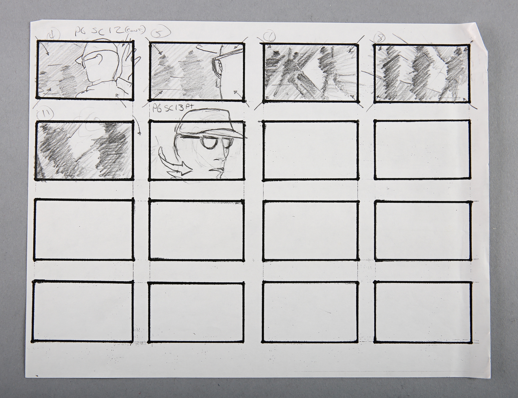 Hand-Drawn Storyboard Scenes 8-32 by Phil Tippett | Propstore - Find ...