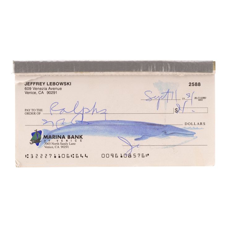 Lot # 50: THE BIG LEBOWSKI (1998) - The Dude's (Jeff Bridges) Hand ...