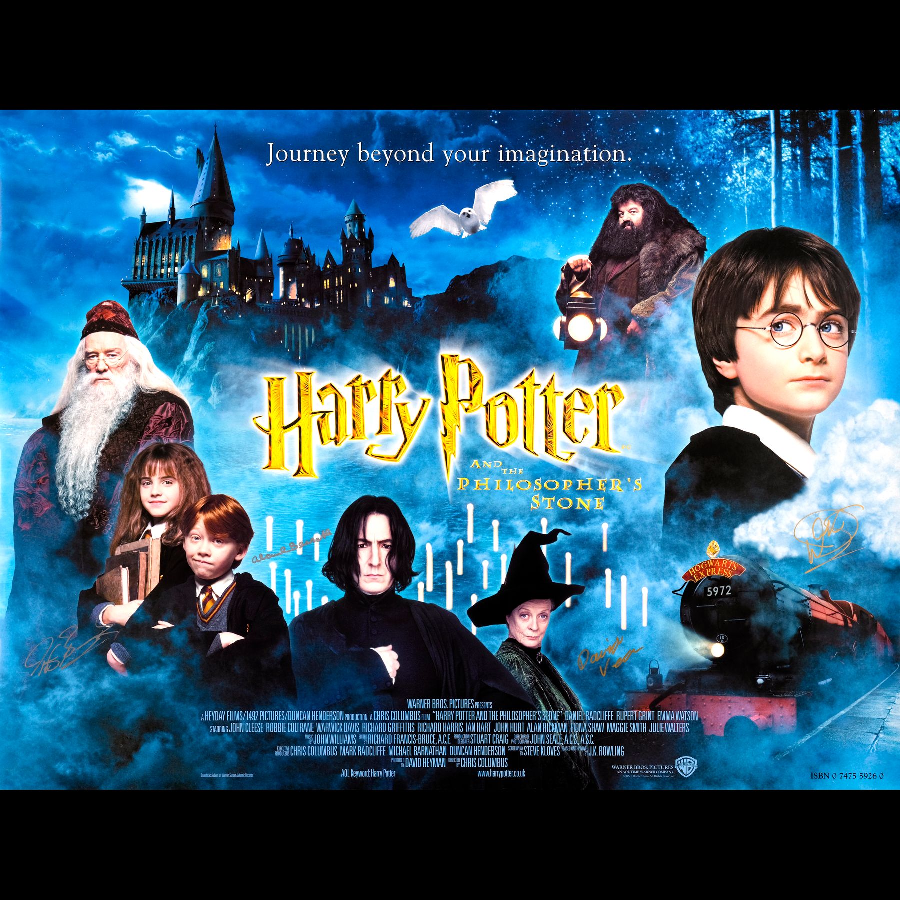 187. Cast-Autographed British Quad (40 x 30 ) Signed by Warwick Davis ...