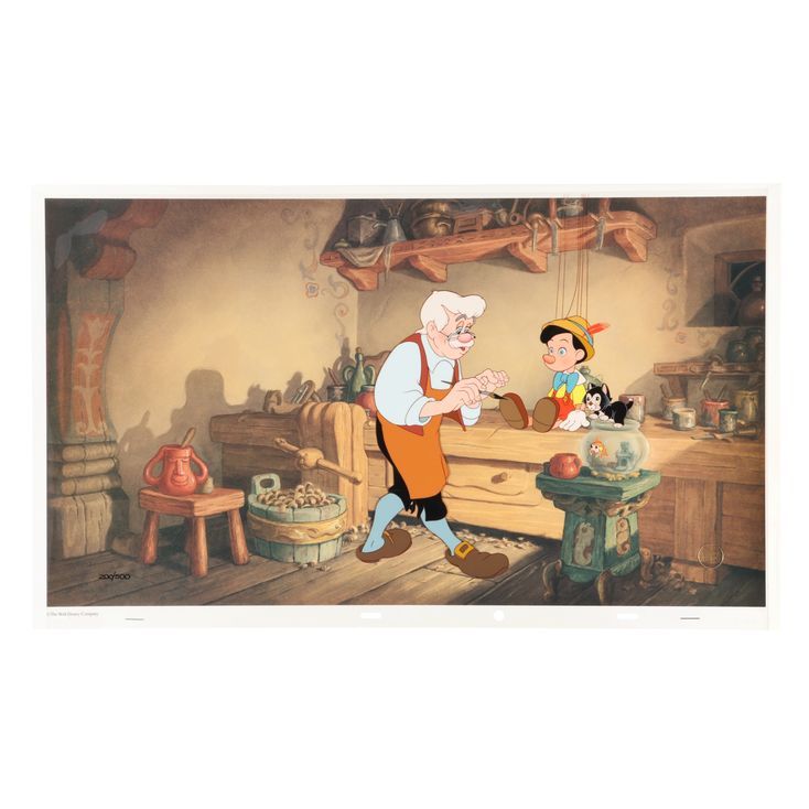 2149. Geppettos Workshop Hand-Painted Limited Edition Cel | PINOCCHIO ...