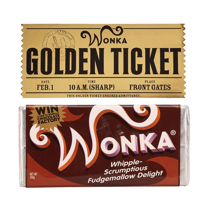 Lot 783 - Golden Ticket and Fudgemallow Delight Wonka Bar | CHARLIE AND ...