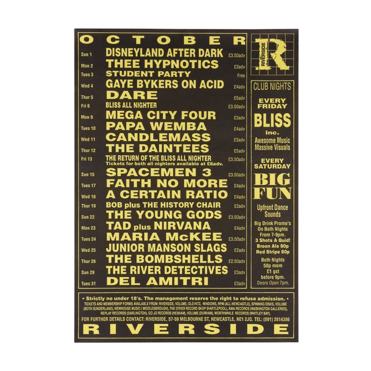 249. Newcastle 1989 Concert Poster - First Ever UK Performance ### NIRVANA