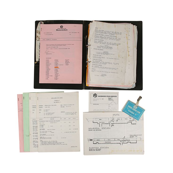 Production Binder Containing Script, Storyboards and Assorted Paperwork ...