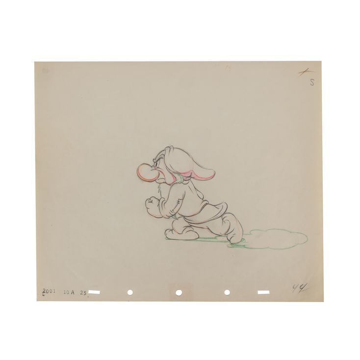 415. Grumpy Original Production Pencil Drawing | SNOW WHITE AND THE ...
