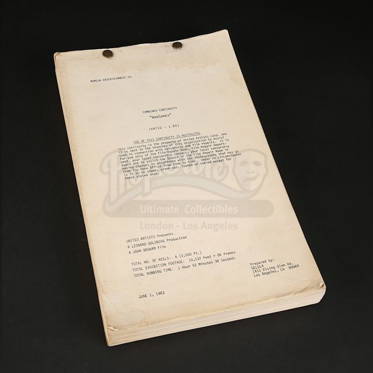 Combined Continuity Script Wargames 1983