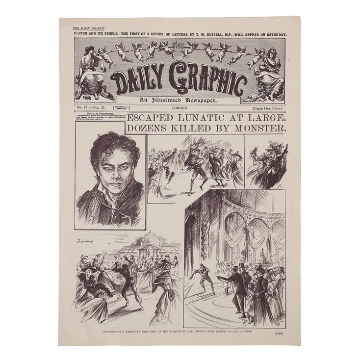 The Daily Graphic Escaped Lunatic at Large Newspaper | WOLFMAN, THE (2010)