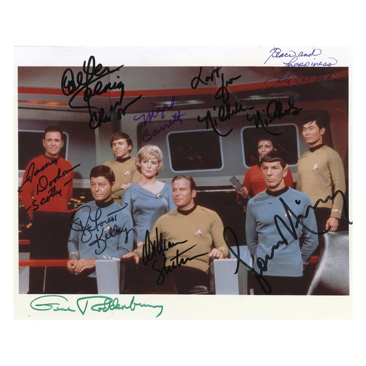 Lot 1227 - Cast- and Gene Roddenberry-Autographed Photo | STAR TREK ...
