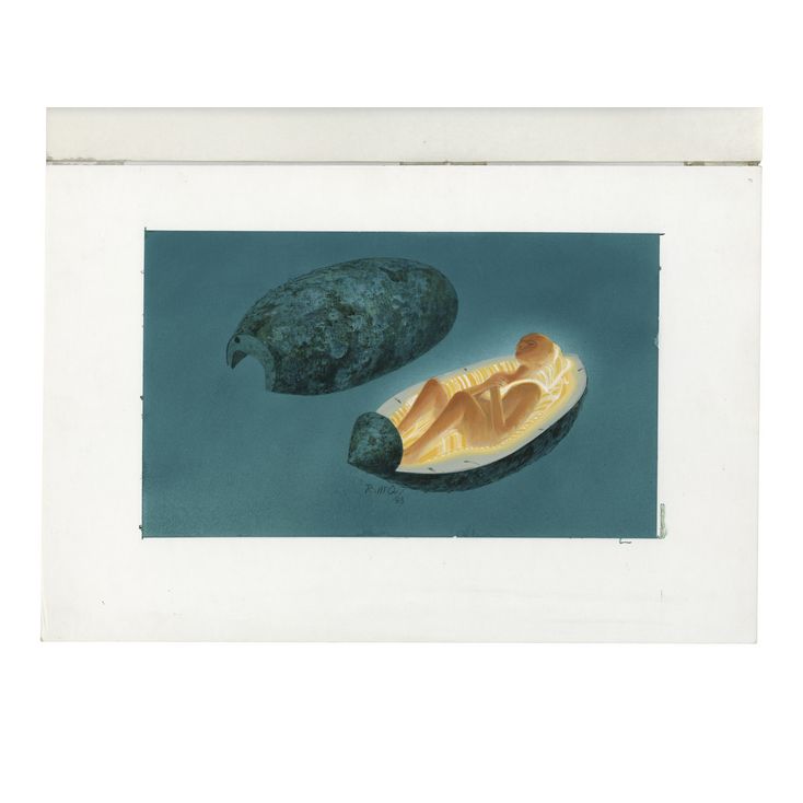 Lot # 704: COCOON (1985) - Hand-Painted Ralph McQuarrie Alien in a Pod ...