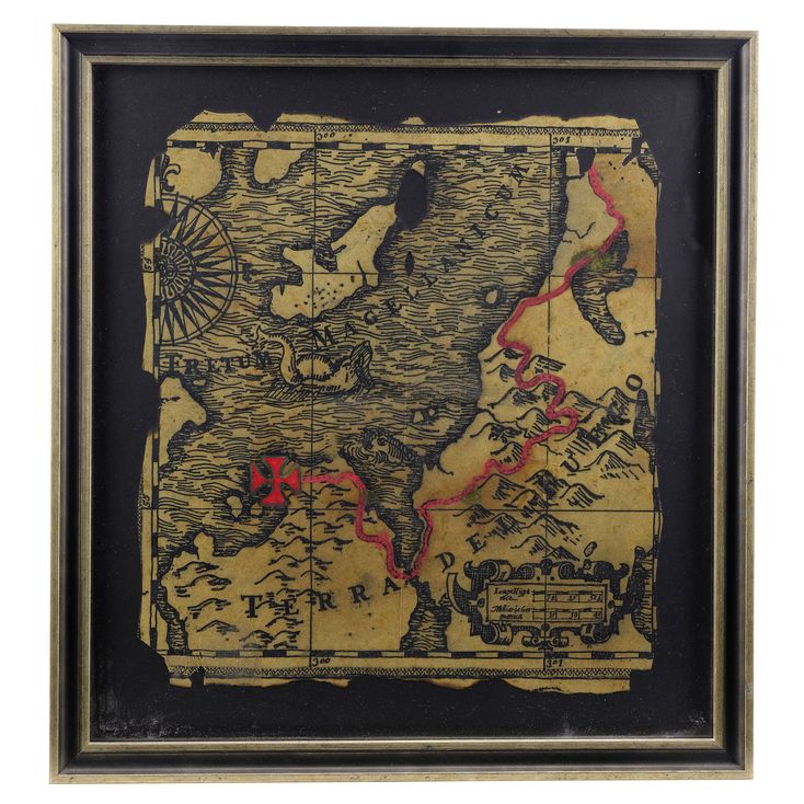 Lot 1396 - Vincent Prathers (Phil Fondacaro) Framed Treasure Map ...