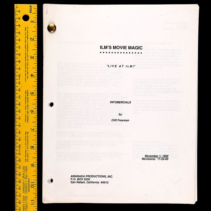 ILMs Movie Magic Script for ILM Attractions | INDUSTRIAL LIGHT & MAGIC ...