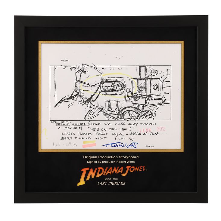Original Production Storyboard Autographed By Robert Watts - Gunner ...