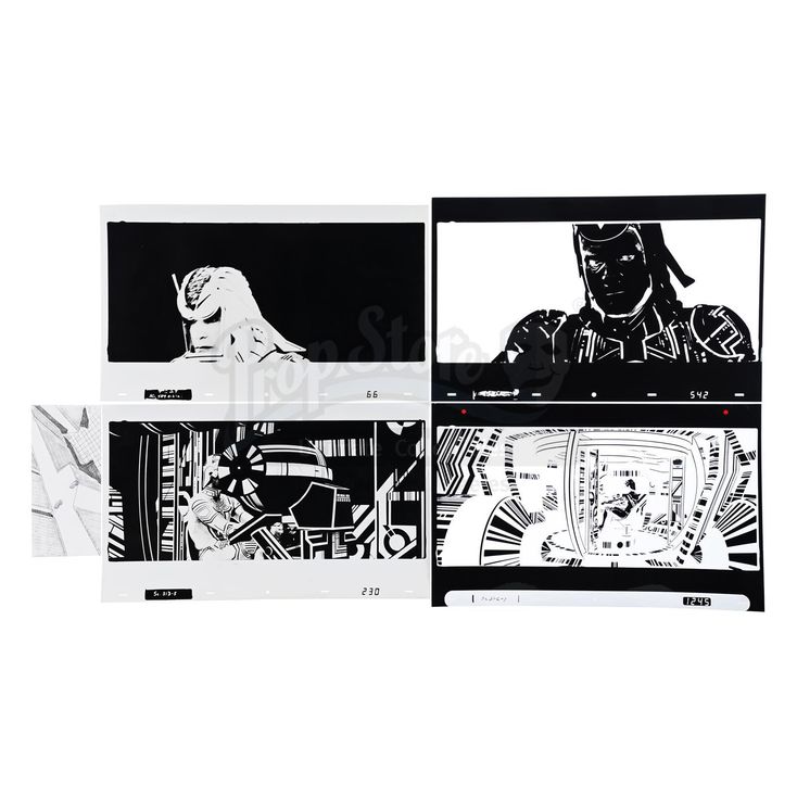 Kodaliths and Negatives with Storyboard | TRON (1982)