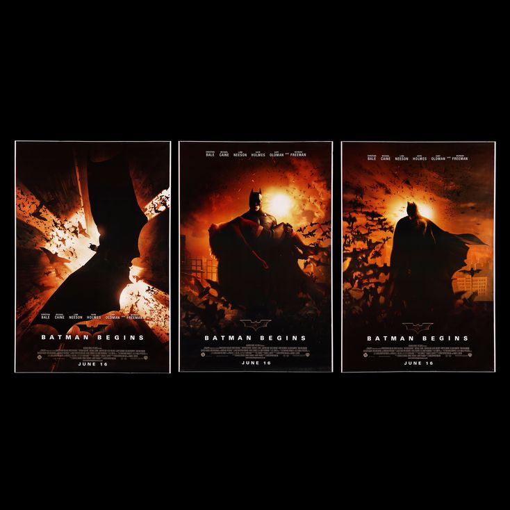 Set of Three Bus Stop Posters, 2005 | BATMAN BEGINS (2005)