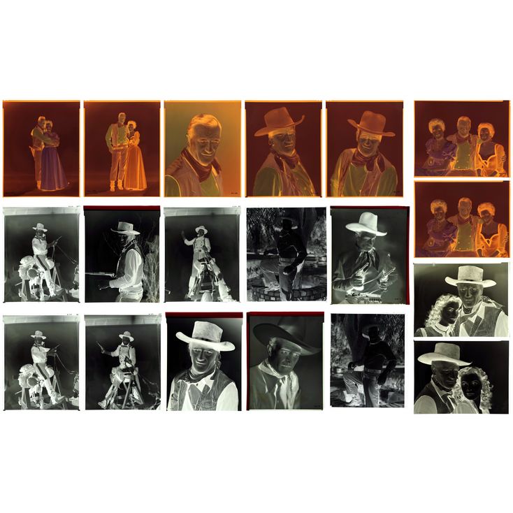 Lot 548 - Set of 19 John Wayne Promotional Photograph Negative ...
