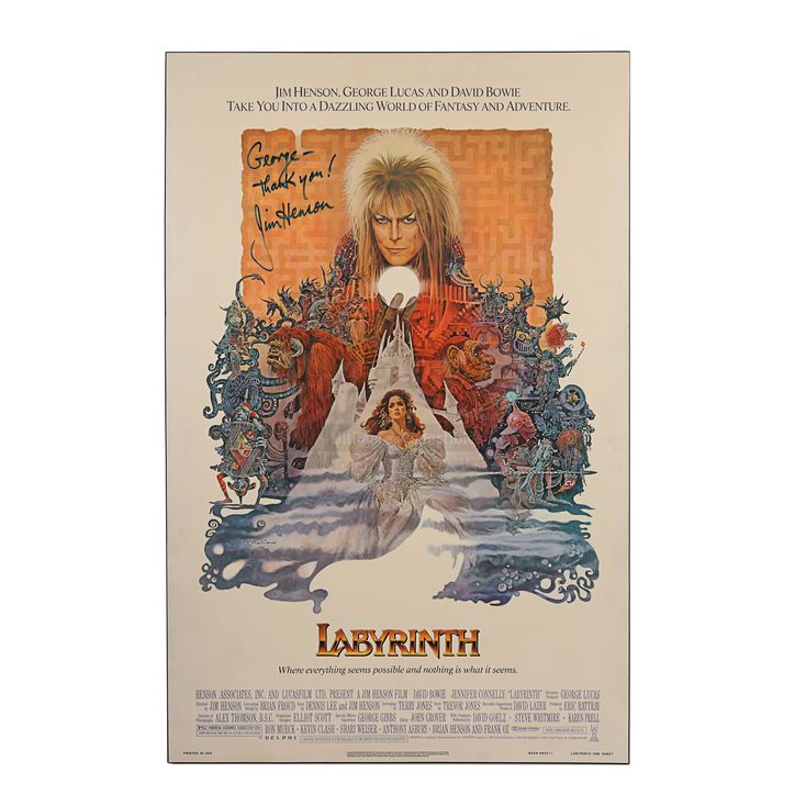 Jim Henson Autographed Poster | LABYRINTH (1986)