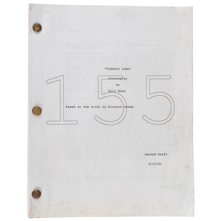 595. Production Script (8.5 x 11 ); 2nd Draft, Written by Eric Roth ...