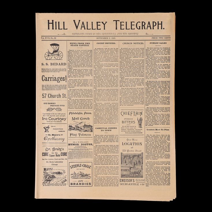 Lot #576 - BACK TO THE FUTURE PART III (1990) - Hill Valley Telegraph