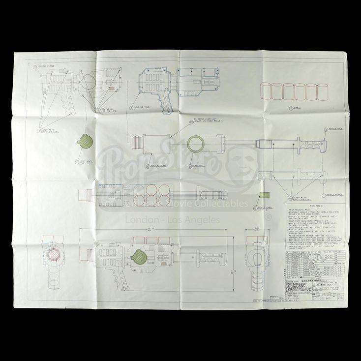 Ghostbusters Pop Gun and Egons Lab Blueprints | REAL GHOSTBUSTERS, THE ...