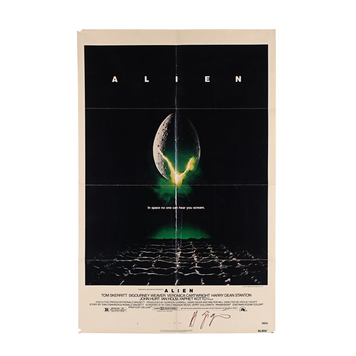 Lot # 841: ALIEN (1979) - H.R. Giger-autographed Poster