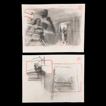 Lot # 1453 : TERMINATOR, THE (1984) - Locked Door Sequence Hand-drawn ...