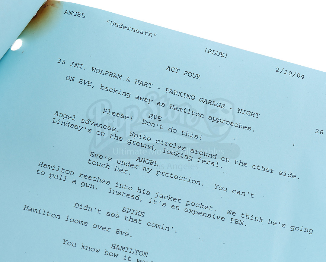 Incomplete Production Script - Underneath | ANGEL (T.V. SERIES, 1999)