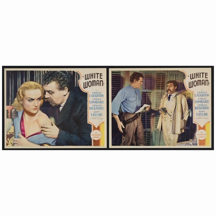 Lot 639 - WHITE WOMAN Lobby Cards (2) (11 x 14 ) Fine- | WHITE WOMAN (1933)