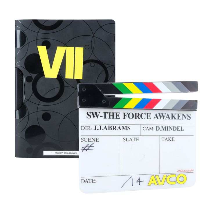 Clapperboard and Production Manual with Handwritten Character List ...