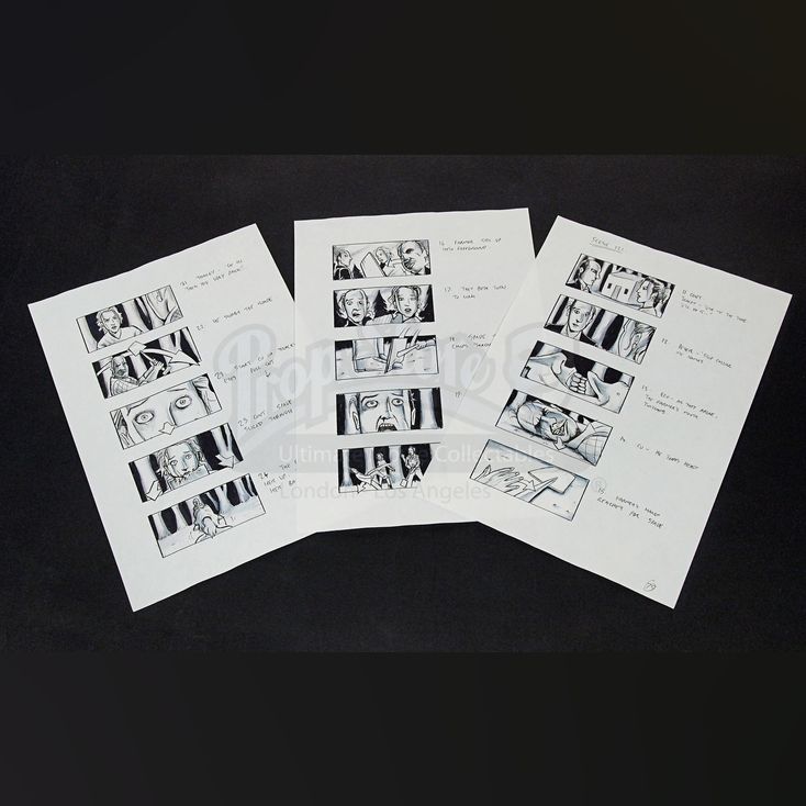 Three Original Hand Drawn Storyboards | COTTAGE, THE (2008)