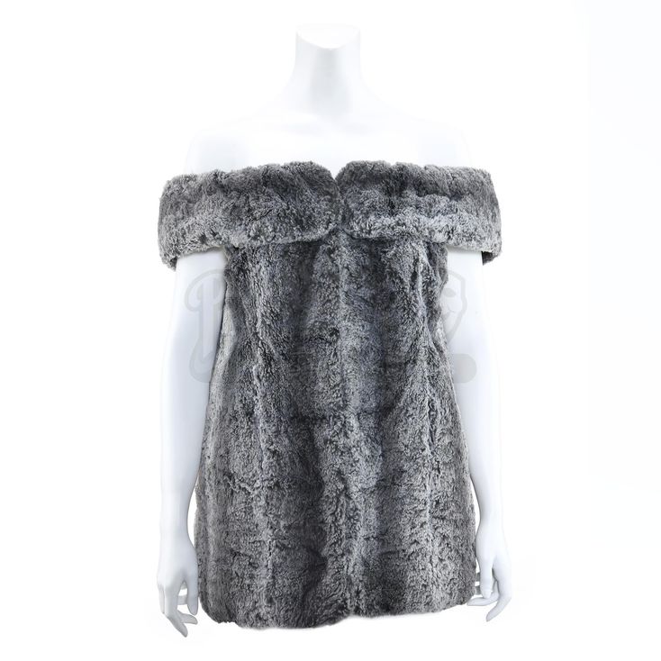 Lenore Karidians (Barbara Anderson) Gray Faux Fur Mini-Dress and Faux ...