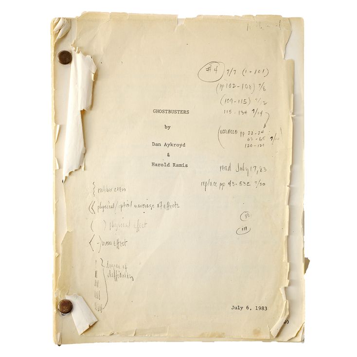 Lot 950 - Bound Annotated Script | GHOSTBUSTERS (1984)