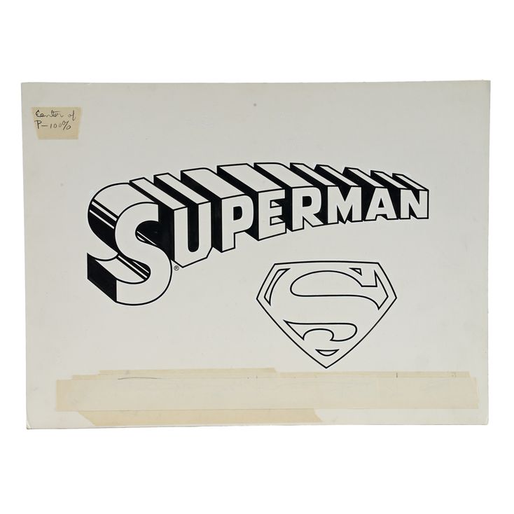 Hand-drawn Title Card Concept Sketch | SUPERMAN FRANCHISE (1978-1987)