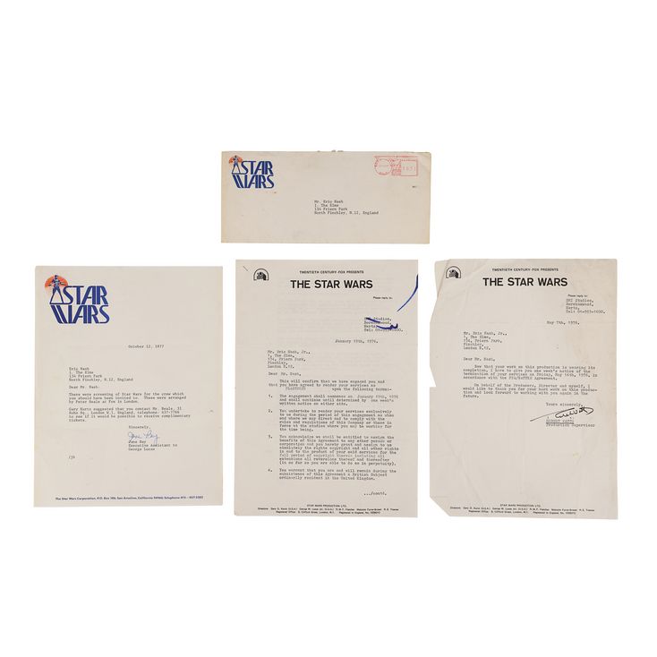 Production Letters to Crew Member | STAR WARS: A NEW HOPE (1977)
