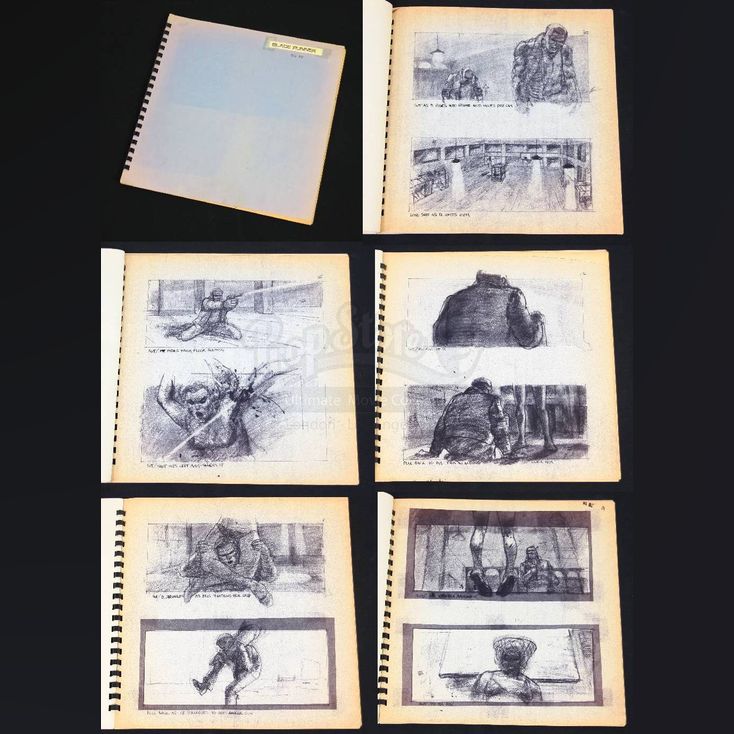 Original Seq 99 Bound Storyboard Copies Set | BLADE RUNNER (1982)