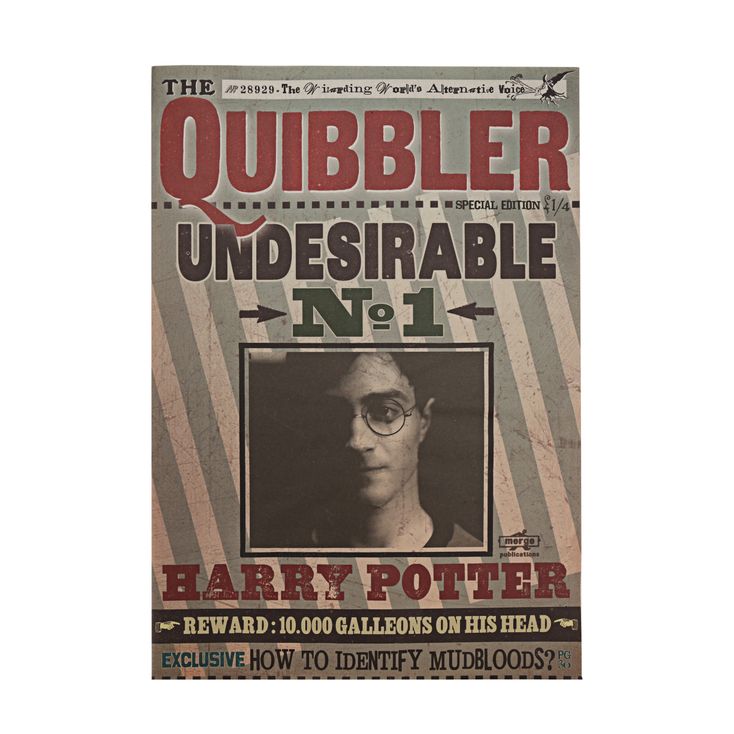Lot 1227. Undesirable The Quibbler Magazine Cover | HARRY POTTER AND ...