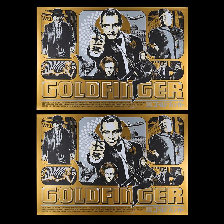 Two Colony Theater Gold Posters, 2010 | JAMES BOND: GOLDFINGER (1964)