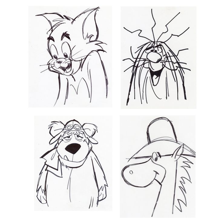 Lot # 111: Set of Four Hand-Drawn Iwao Takamoto Muttley, Quick Draw ...