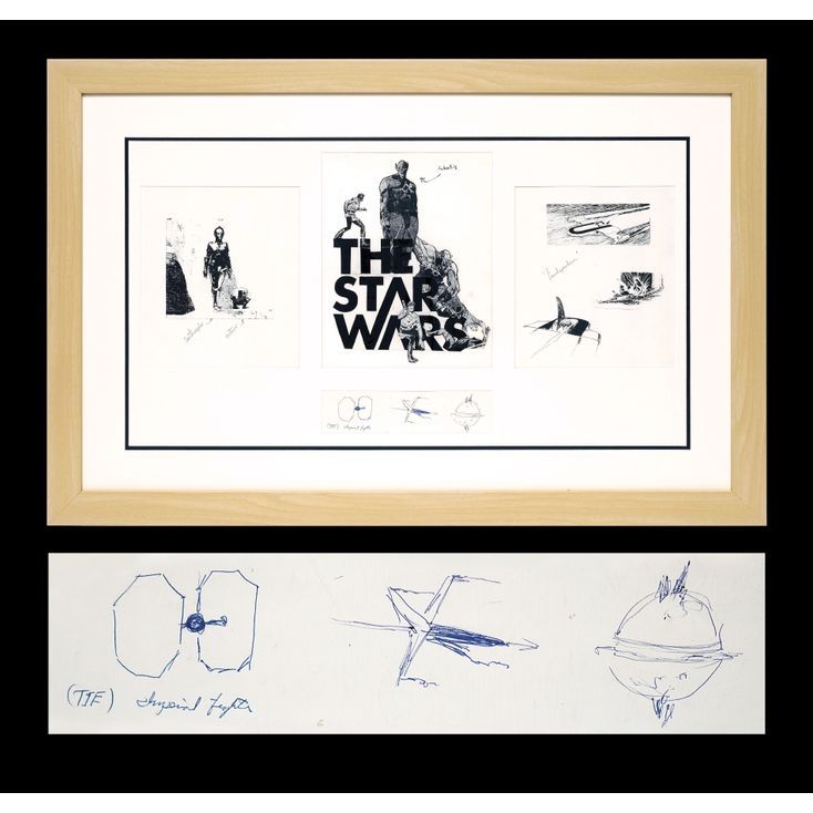 Lot # 342: STAR WARS: A NEW HOPE (1977) - Hand-Drawn Early Starship and ...