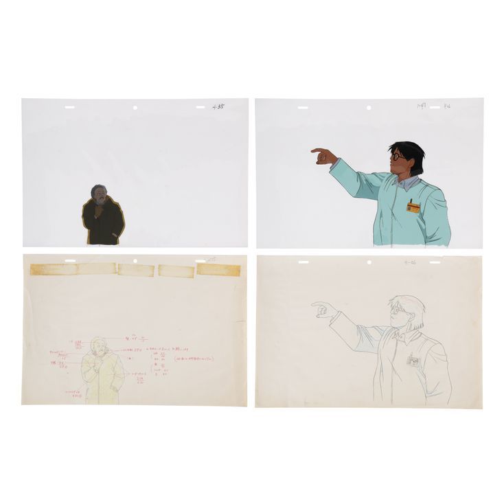 324. Two Animation Cels and Pencil Illustrations | AKIRA (1988)